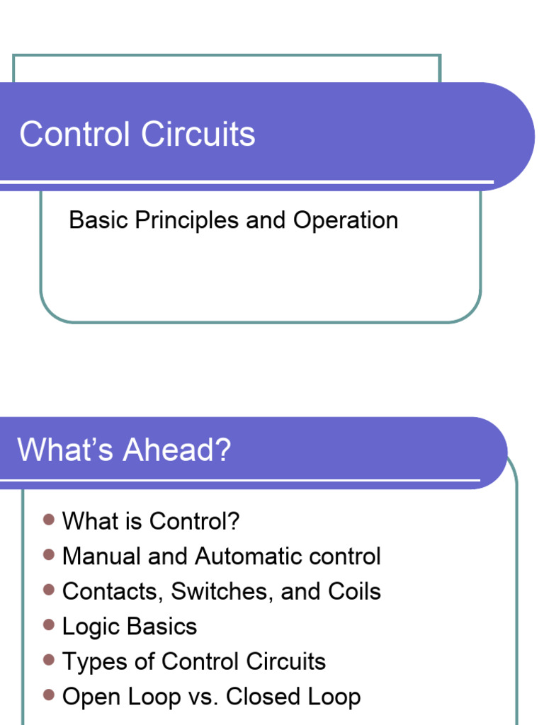 Control Circuits | PDF | Switch | Electronic Circuits