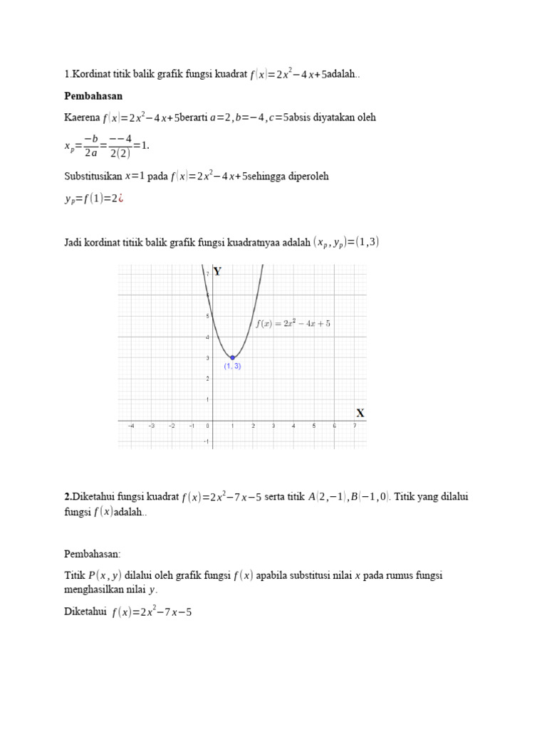 Fungsi Kuadrat | PDF