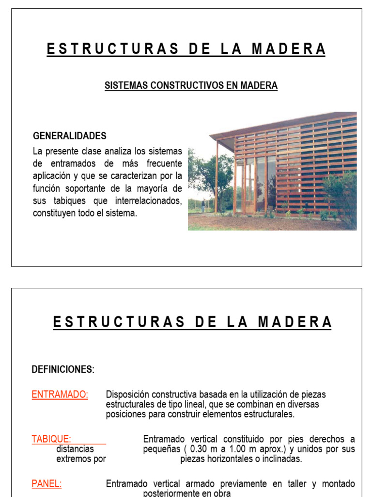 Clase 02 Madera | PDF | Viga (Estructura) | Madera