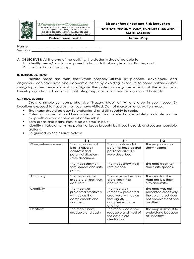 Simple Hazard Map Activity Guide | PDF | Hazards | Map