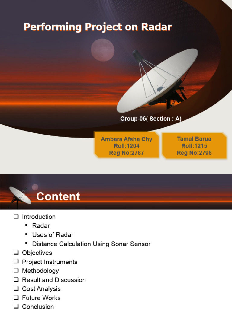 Performing Project On Radar | PDF | Radar | Arduino
