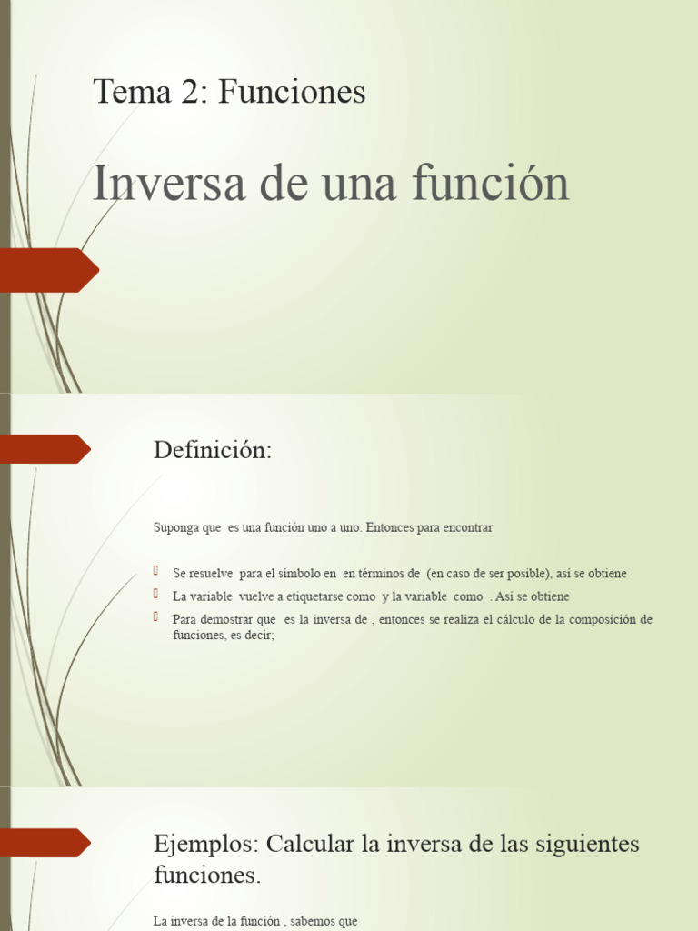 Tema 2 Funcion Inversa | PDF