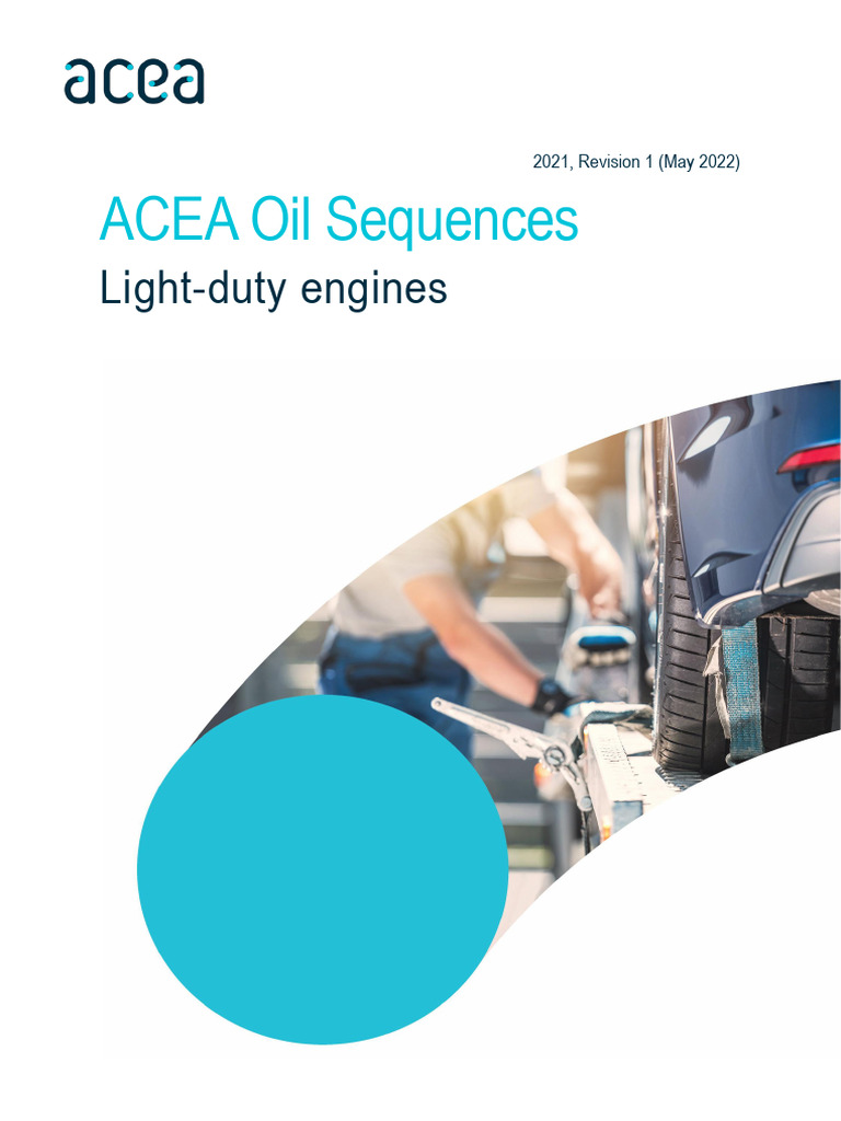 ACEA Oil Sequences Light Duty Engines Rev1 2022 | PDF | Motor Oil | Diesel Engine