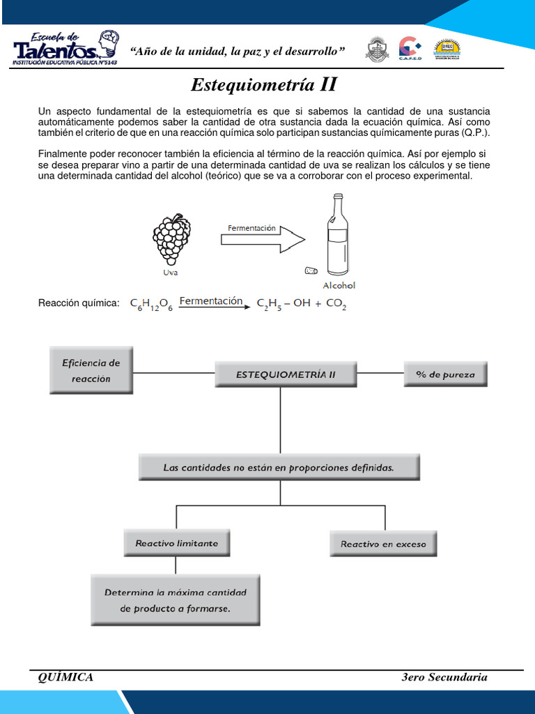 Estequiometría y Cantidad de Sustancia | PDF