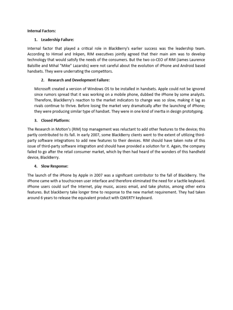 Internal Factors | PDF