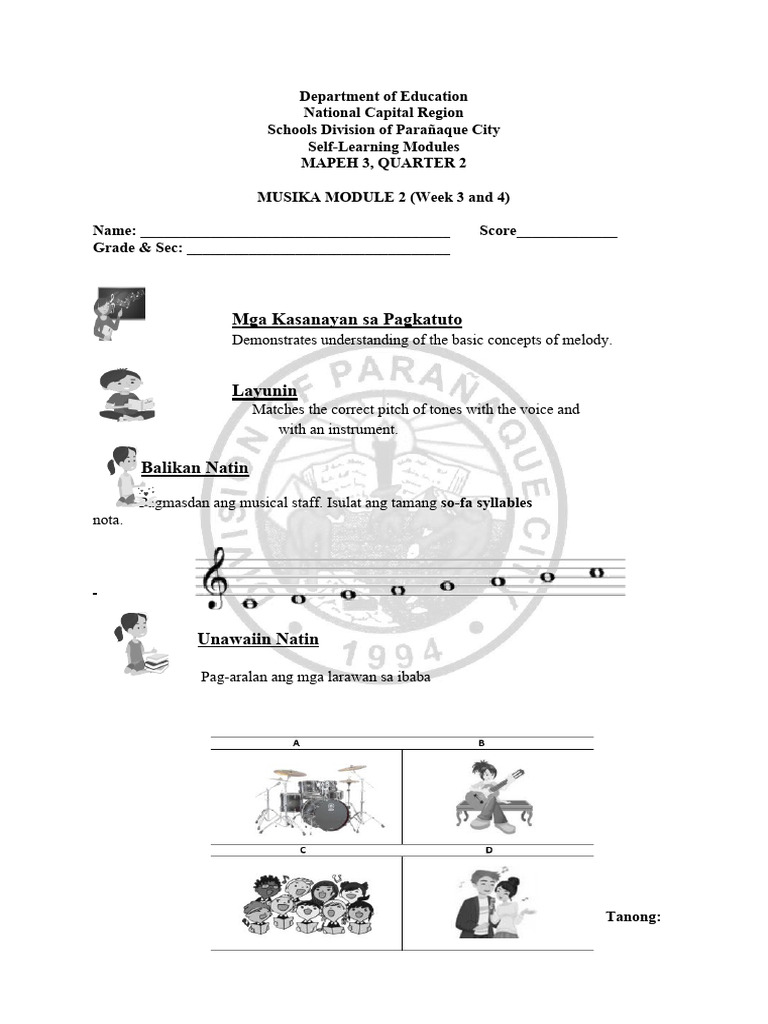 Mapeh3 QTR2 Mod2 | PDF