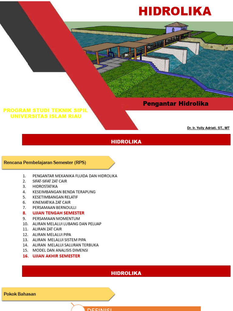 01 Pengantar Hidrolika | PDF