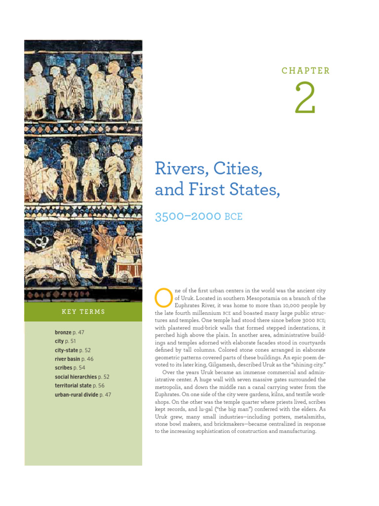 Rivers, Cities, and First States,: Key Terms | PDF | Mesopotamia | Sumer