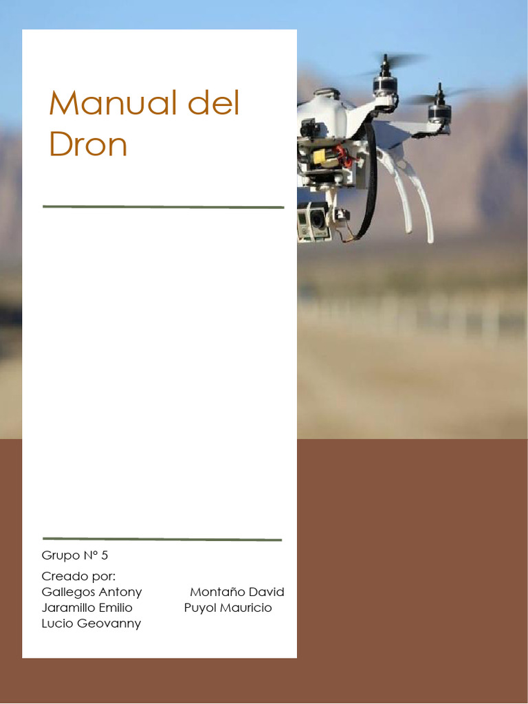 Manual Del Dron | PDF | Vehículo aéreo no tripulado | Archivo de computadora