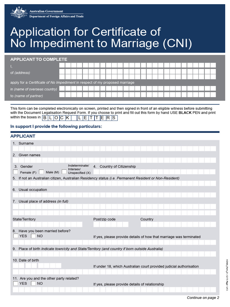 Form No Impediment Marriage | PDF | Consul (Representative) | Justice ...