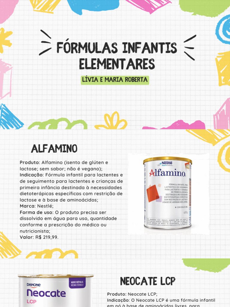 Fórmulas Infantis | Download grátis PDF | Amamentação | Leite