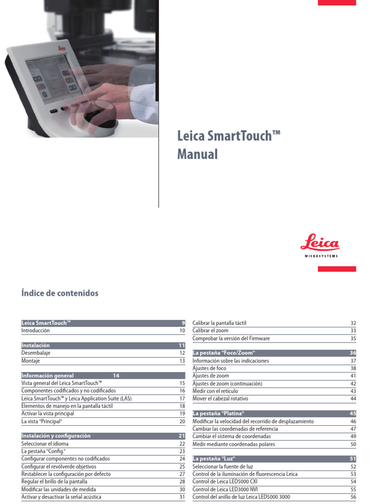 Leica SmartTouch Manual ES | PDF | Calibración | Monitor de computadora