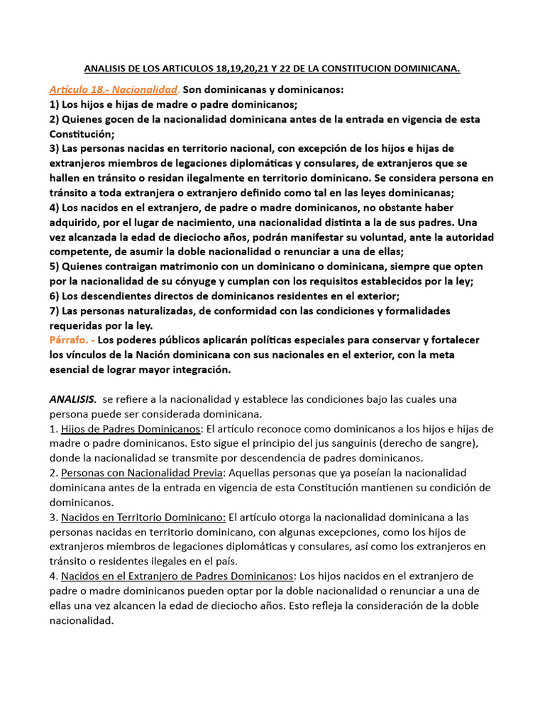 Analisis de Los Articulos 18,19,20... Constitucion | PDF | Democracia | Ideologías políticas