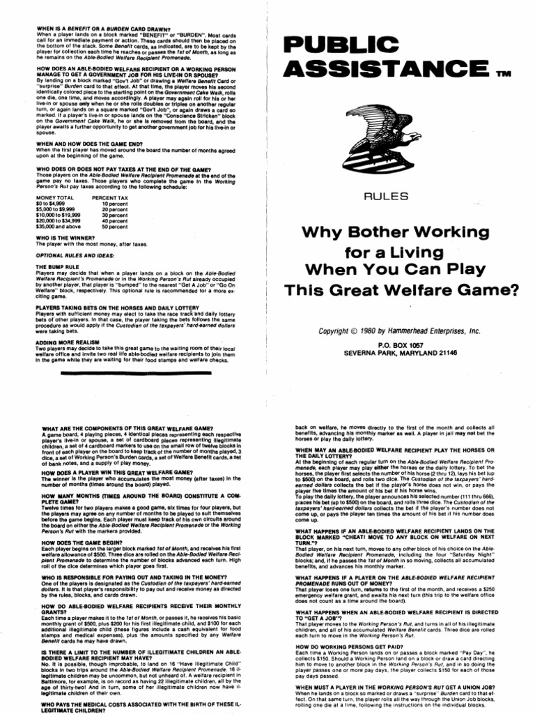 Game Rules | PDF | Taxes | Payments