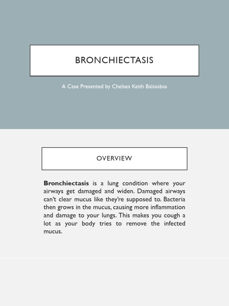 BRONCHIECTASIS | PDF | Respiratory System | Diseases And Disorders