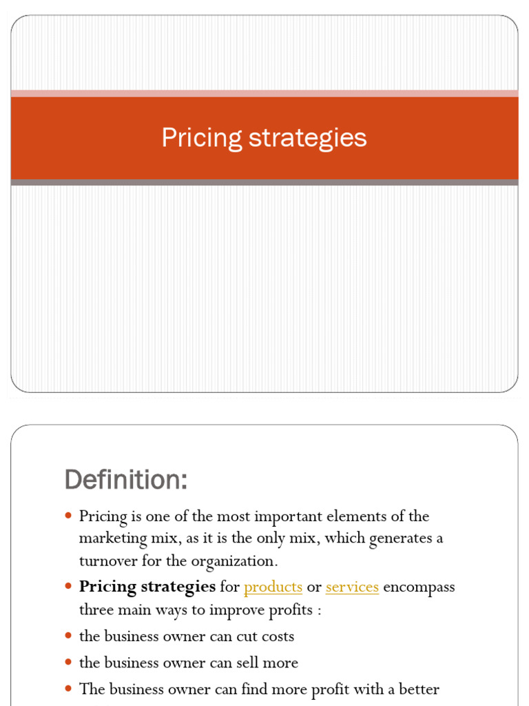 Pricing Strategies | PDF | Pricing | Profit (Economics)