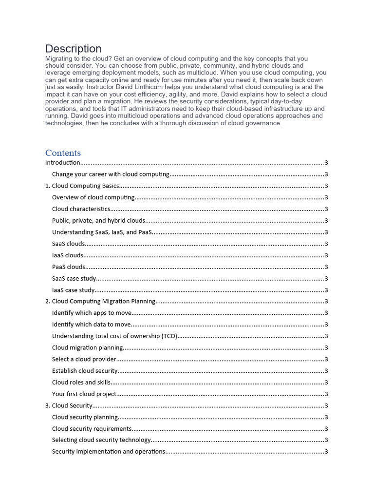 Learning Cloud Computing Core Concepts | PDF | Cloud Computing | Software As A Service