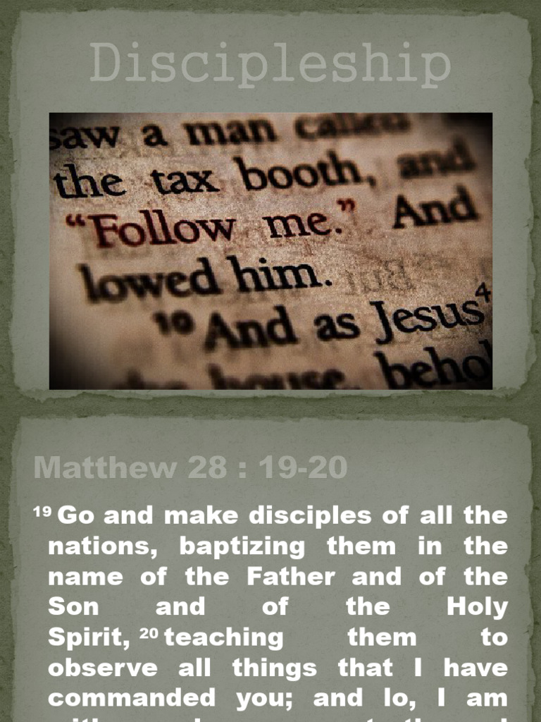 Discipleship | PDF | Disciple (Christianity) | Gospel Of Matthew