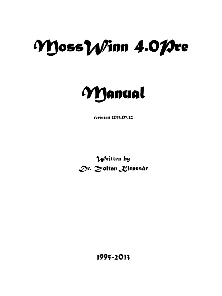 Moss Winn | Download Free PDF | Computer File | Personal Computers