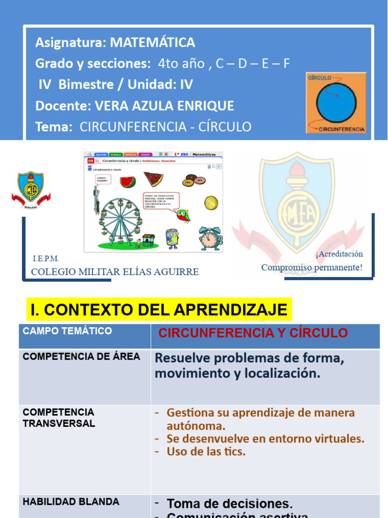 Circunferencias - 2023 | PDF | Aprendizaje | Cognición