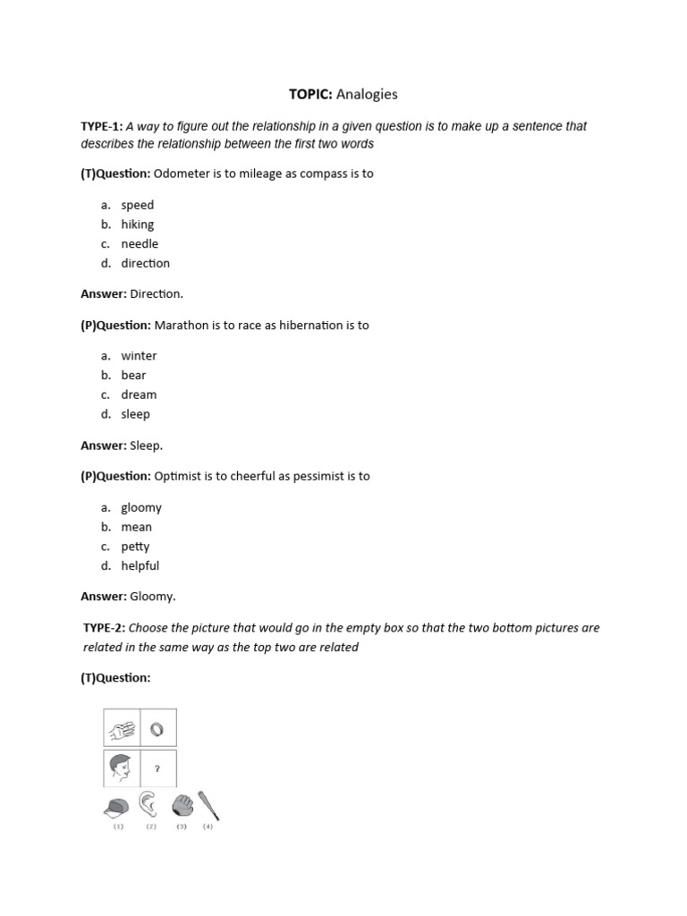 Analogies Pdf Language Arts Discipline Art