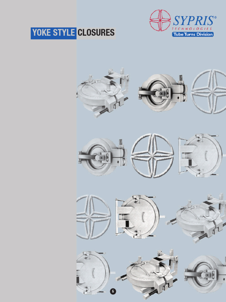 Yoke Style Closure Double Single Bolt Brochure | PDF | Pipe (Fluid ...