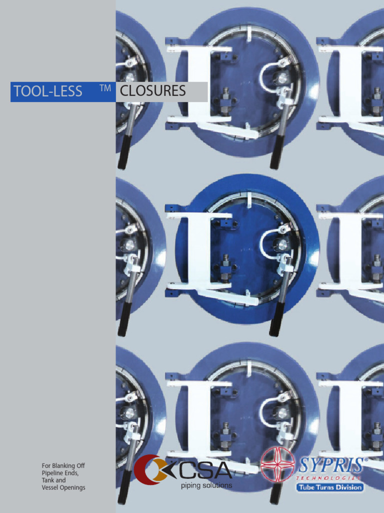 Tube Turns Division Tool-Less Closure | PDF | Pipe (Fluid Conveyance ...