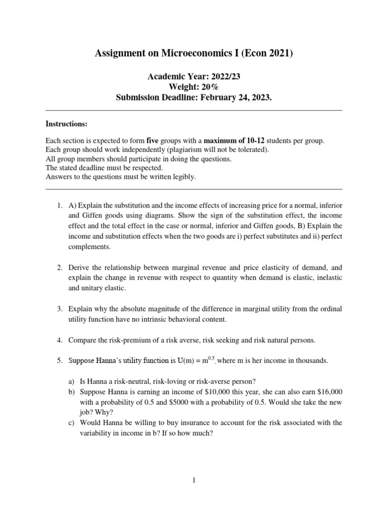Assignment Econ 2021 | PDF | Monopoly | Profit (Economics)