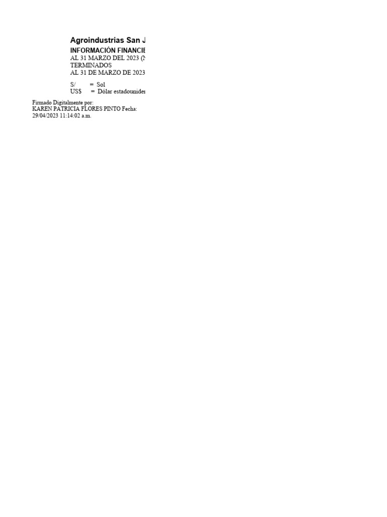 1T 2023 SJ Notas EEFF | PDF | normas internacionales de INFORMACION FINANCIERA | Compartir ...