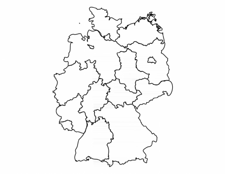 Blank Map of Germany With Cities | PDF