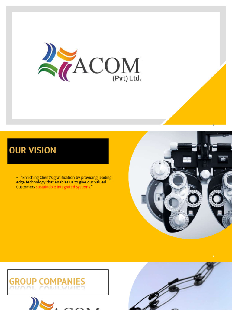 ACOM Profile Presentation 26082023 | PDF | Computer Network | Data Center