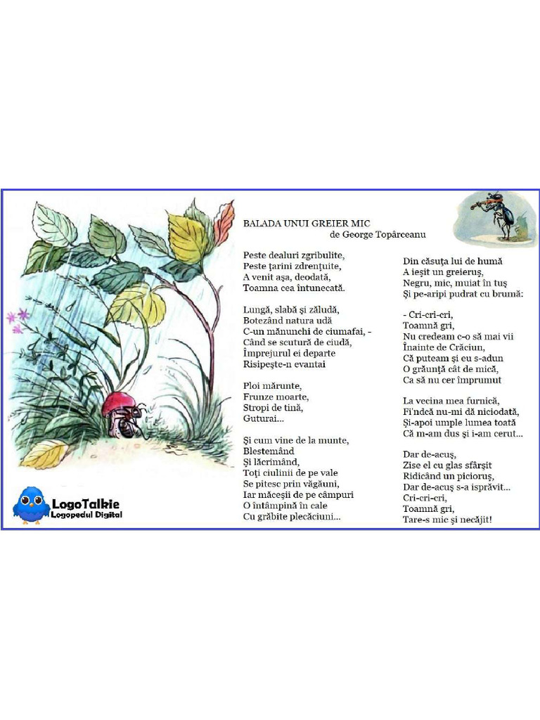 Balada Unui Greier | PDF