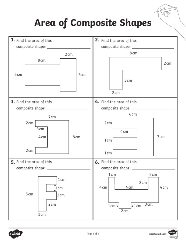 Area of Composite Shapes Challenge Cards | PDF