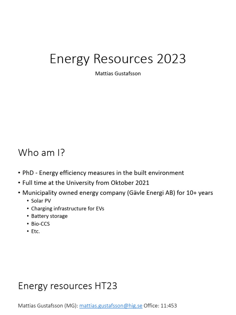 Energy Resources Introduction 2023 | PDF | Wind Power | Prices Energy Resources Introduction 2023 | PDF | Wind Power | Prices