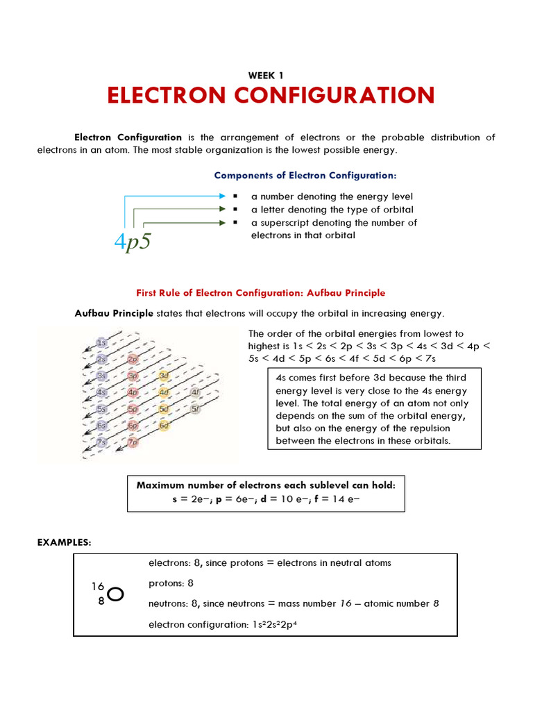 Electron Configuration | PDF | Atomic Orbital | Electron Configuration
