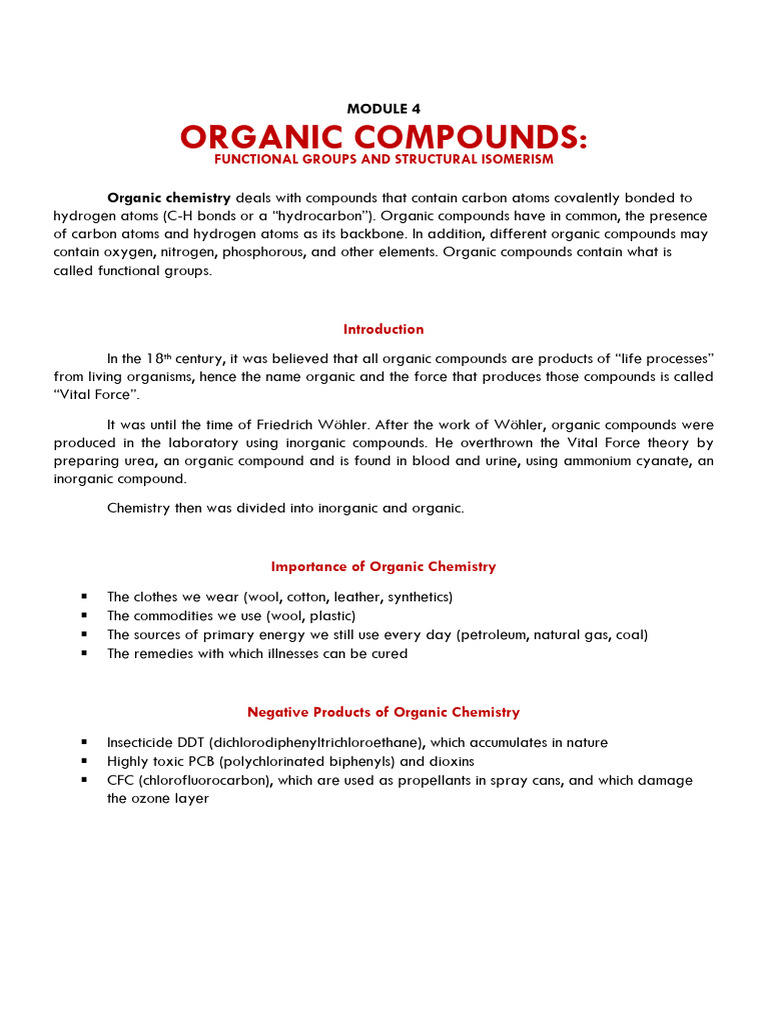 Organic Compounds | PDF | Isomer | Alkene