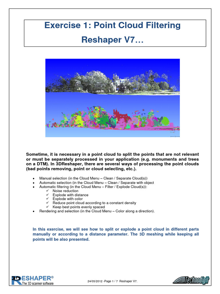 Exercice1 PointCloudFiltering | PDF | 3 D Computer Graphics | Computer ...