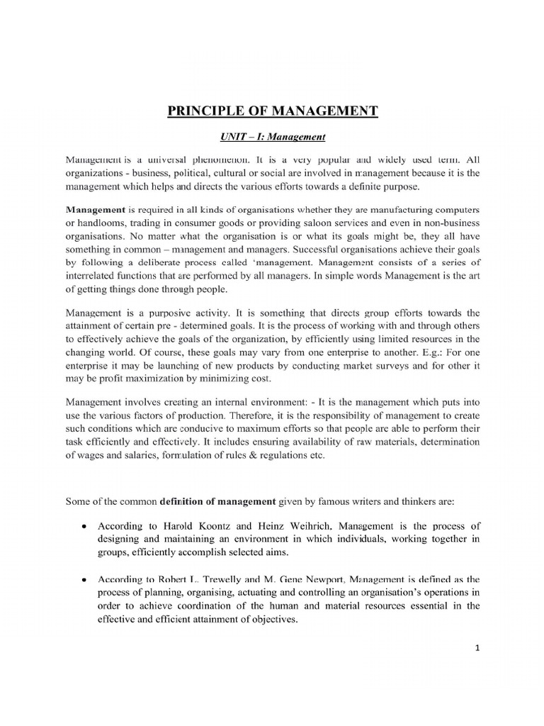 POM Unit 1 - L1 | PDF