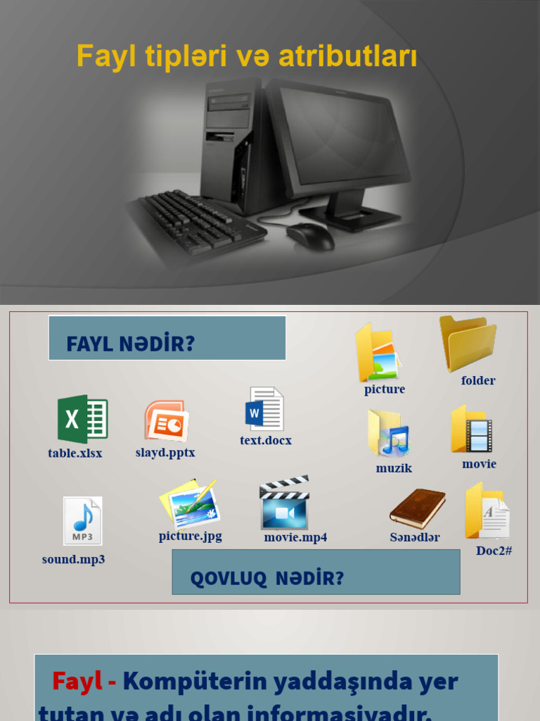 5. Fayl tipləri və atributları | PDF