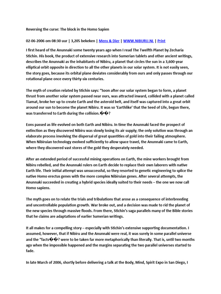 Reversing The Curse | PDF | Zecharia Sitchin