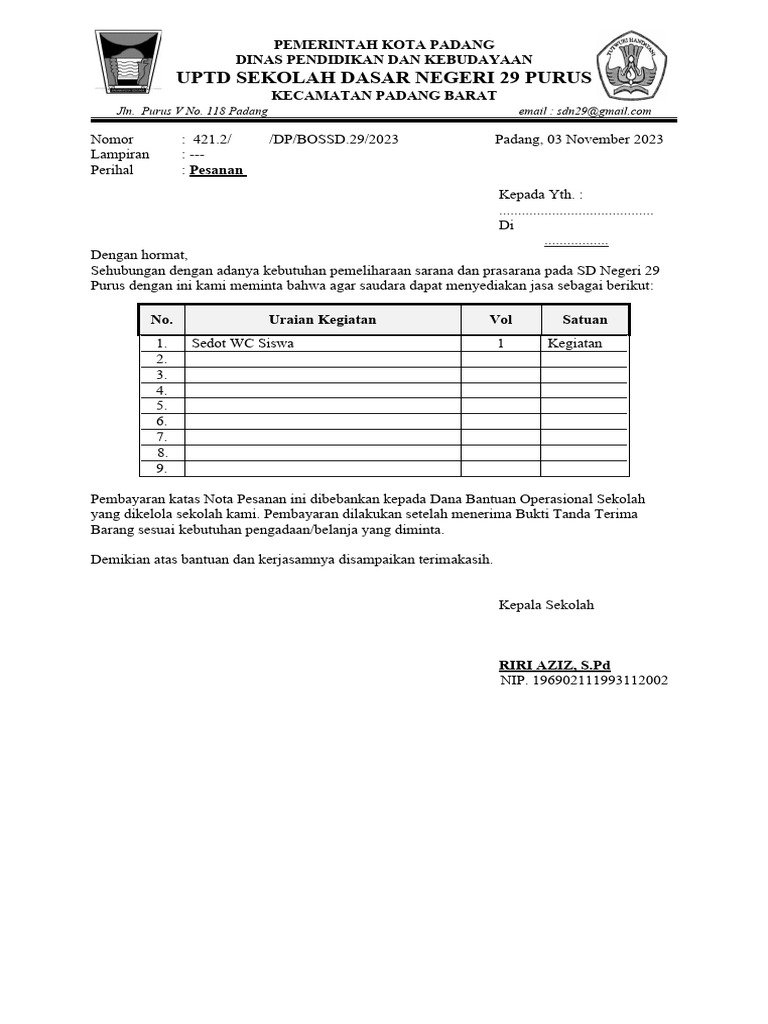 contoh-format-berita-acara | PDF