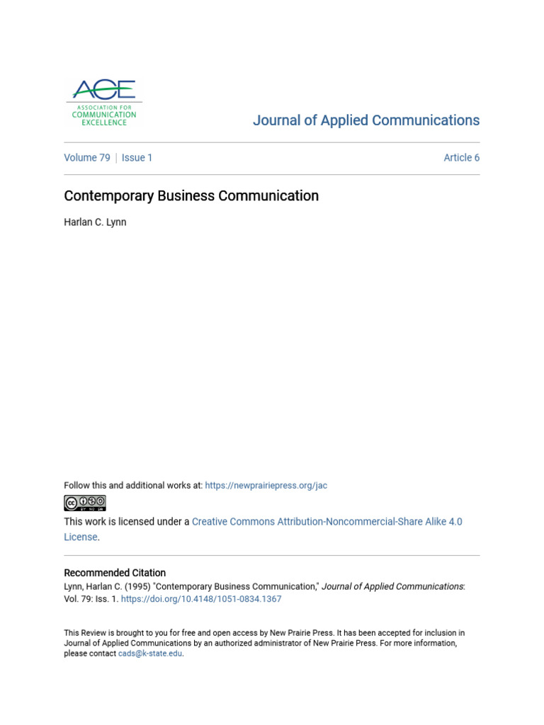 Contemporary Business Communication | PDF | Communication | Human ...