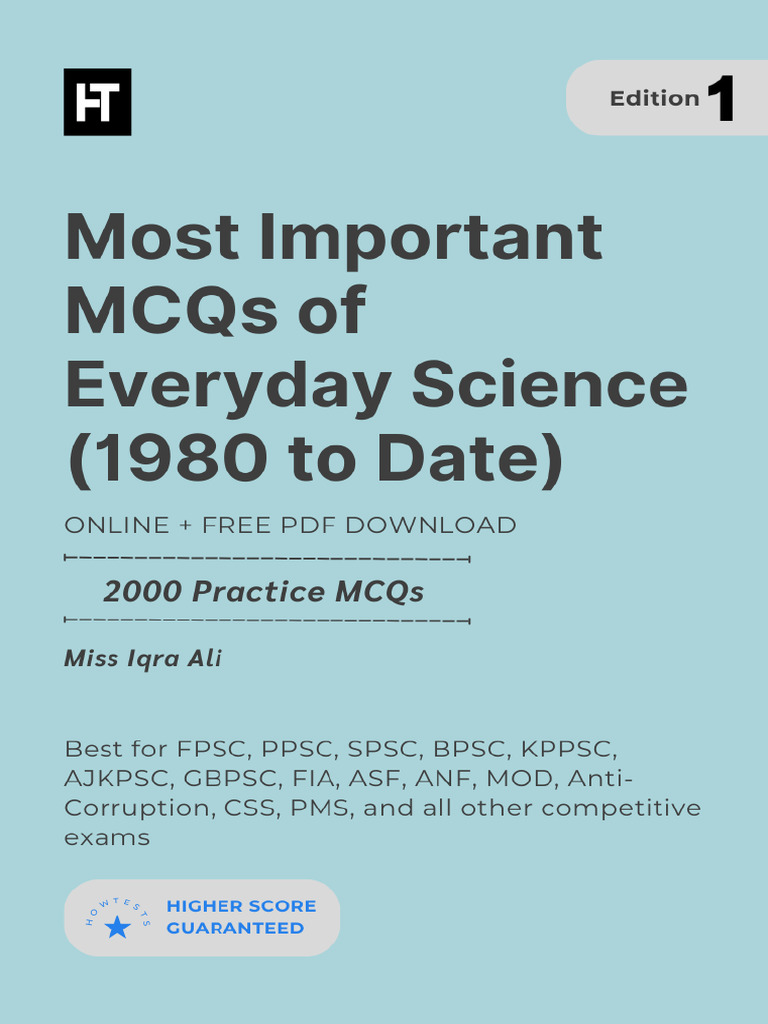 Most Important MCQs of Everyday Science (1980 To Date) - Answer - 10 | PDF | Chemistry | Nature