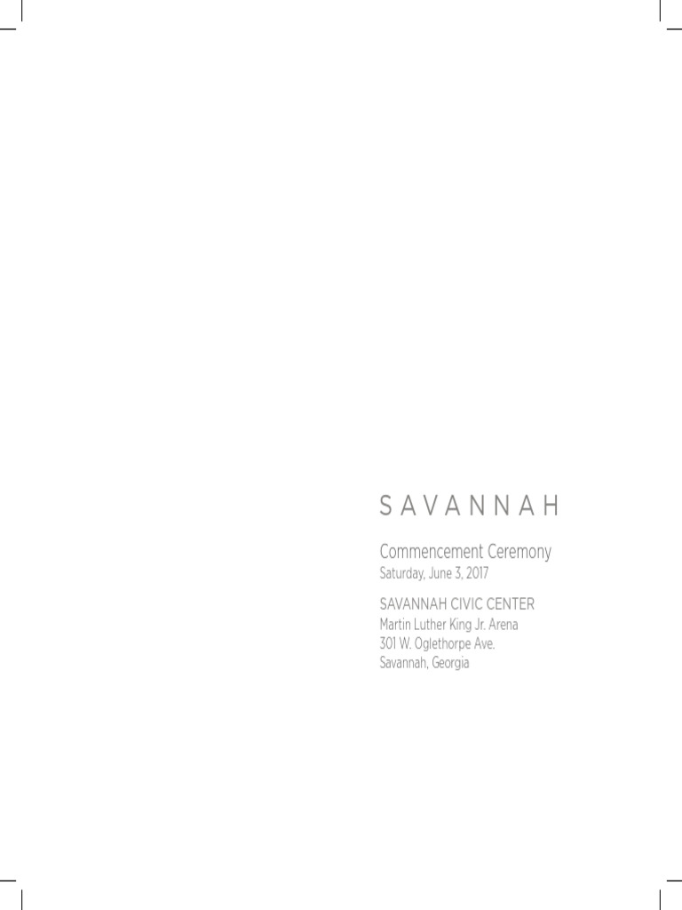 SCAD 2017 Commencement Program | PDF