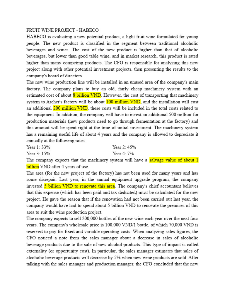 Case Study Habeco | PDF | Taxes | Business Economics