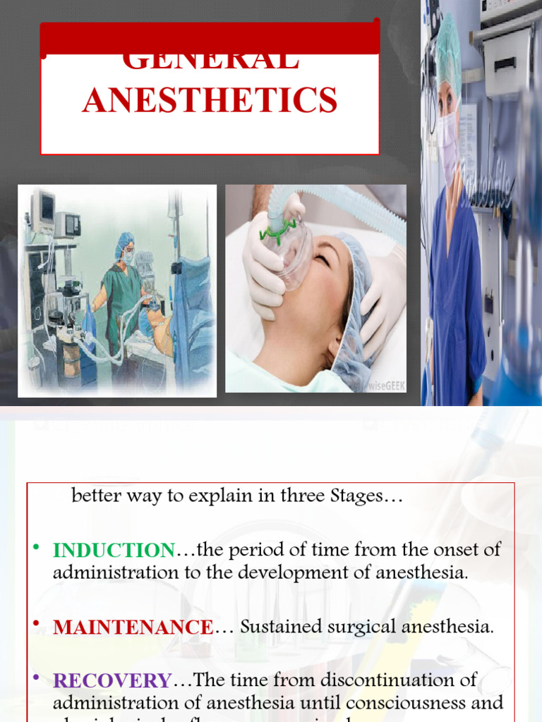 General Anaesthetics Pharmacology | PDF | Anesthesia | Medicine