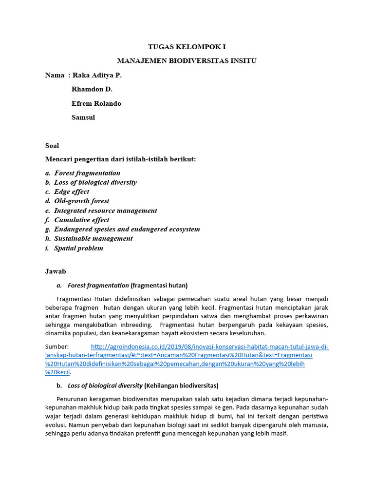 Tugas Kelompok I - MBI | PDF