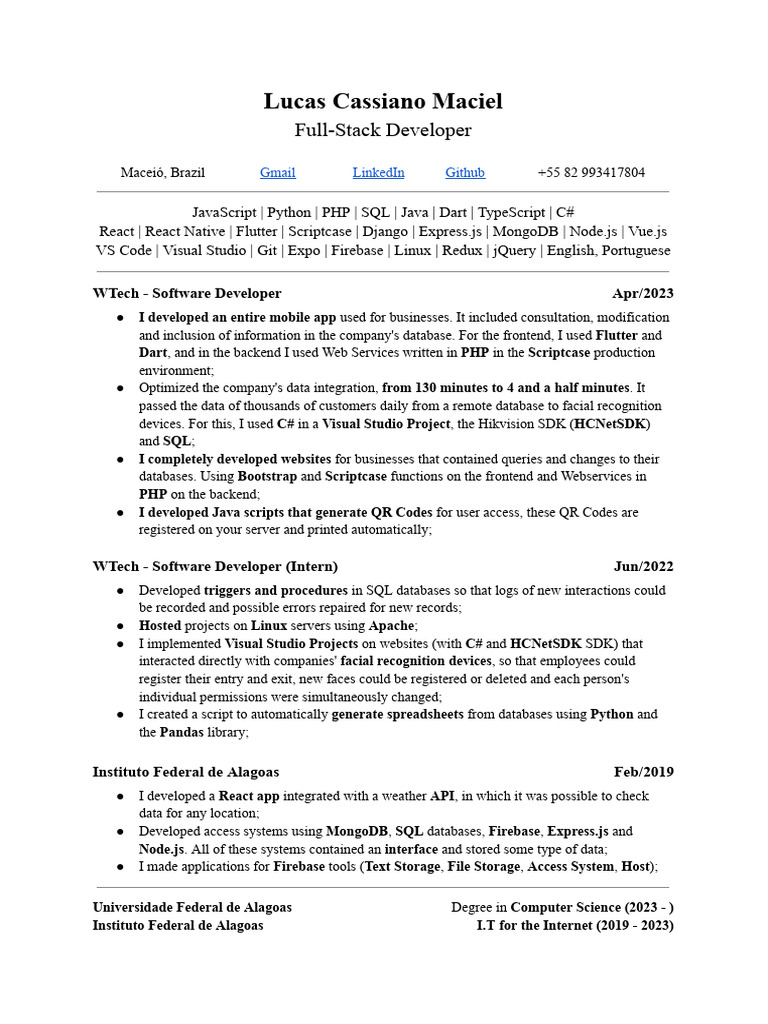 Lucascv Pdf Databases Java Script