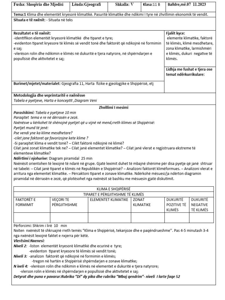 Gjeografi11 Klima Dhe Hidrografia - B | PDF