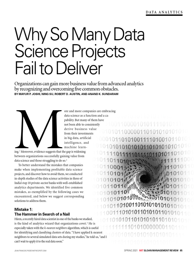 Why So Many Data Science Proje | PDF | Science | Data